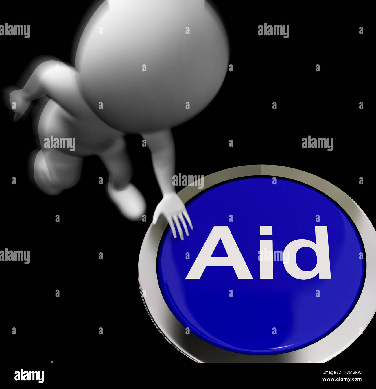 Aid Pressed Shows Help Support Or Treatment Stock Photo - Alamy
