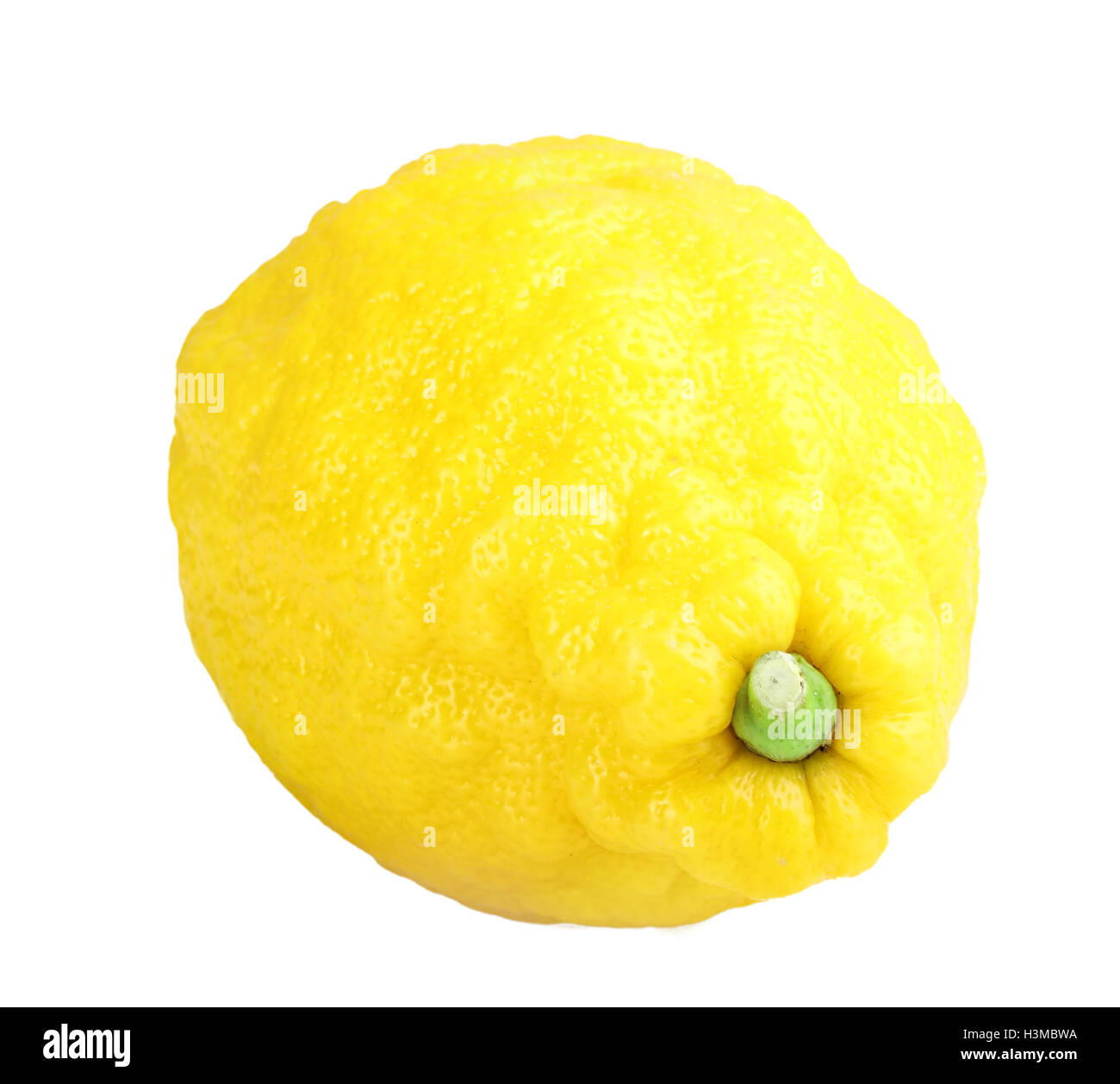 Single fresh yellow lemon Stock Photo - Alamy