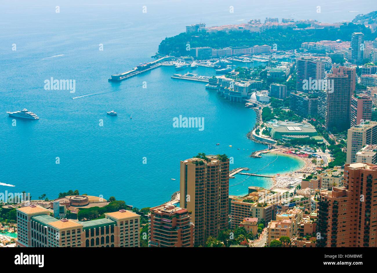 Hot Summer Day in City of Monte Carlo, Monaco. Monaco Panorama Stock ...