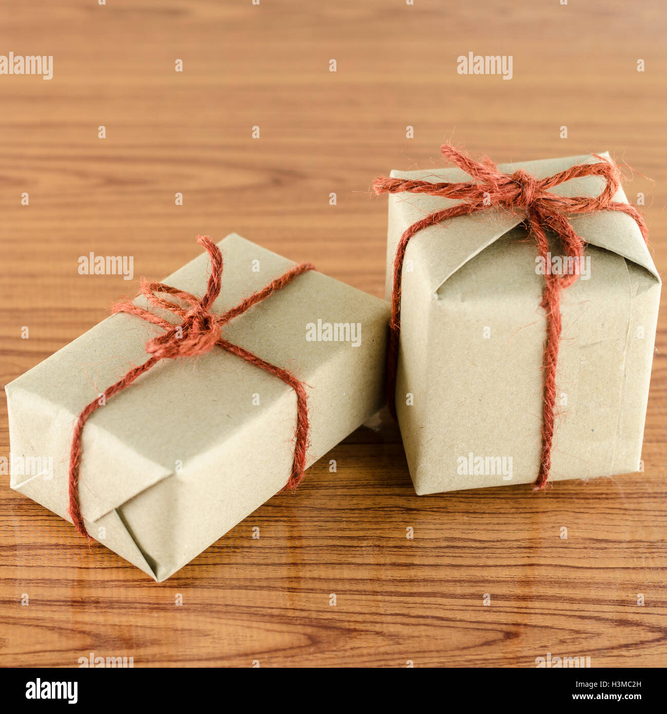 brown gift box Stock Photo - Alamy
