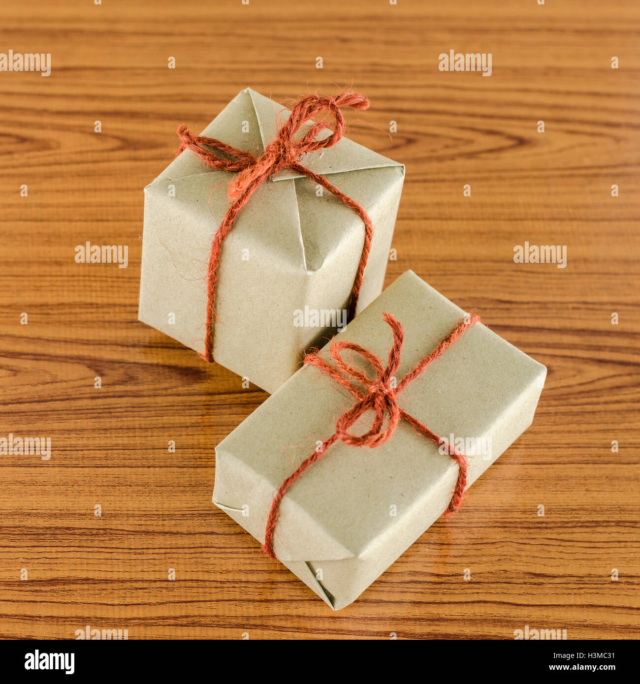 brown gift box Stock Photo - Alamy