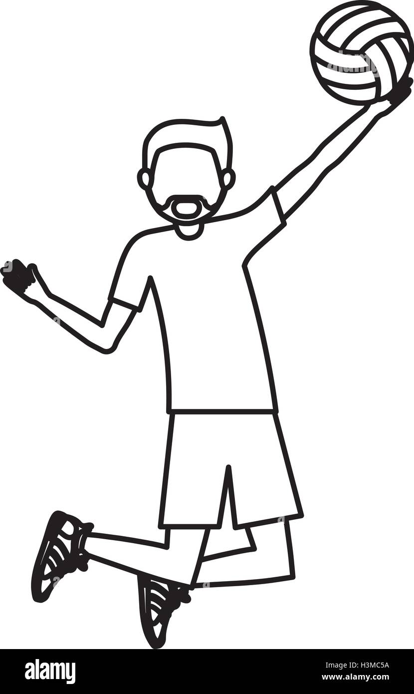 Boy playing volleyball design Stock Vector Image & Art - Alamy