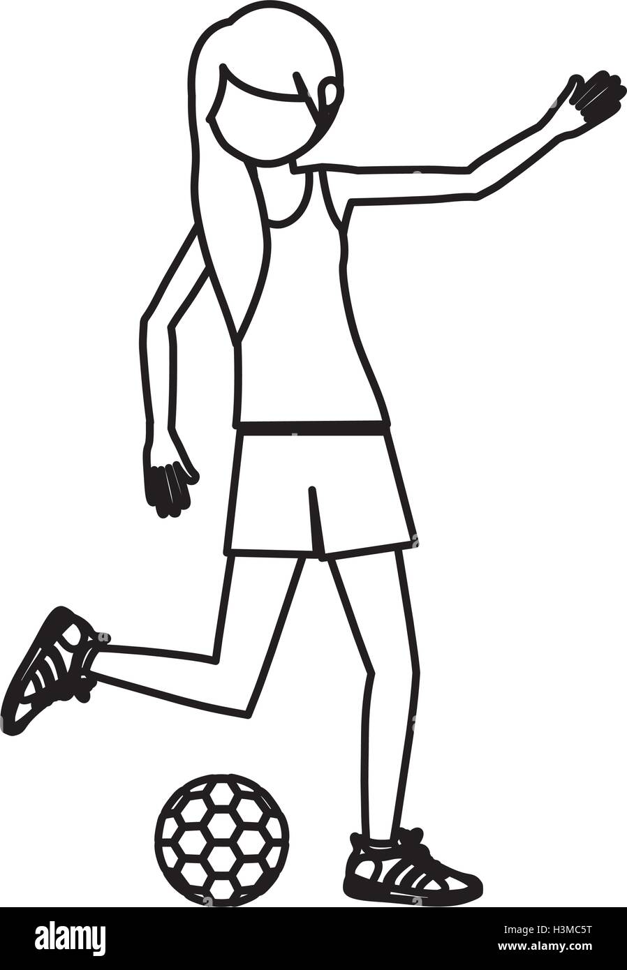 Girl playing soccer design Stock Vector Image & Art - Alamy