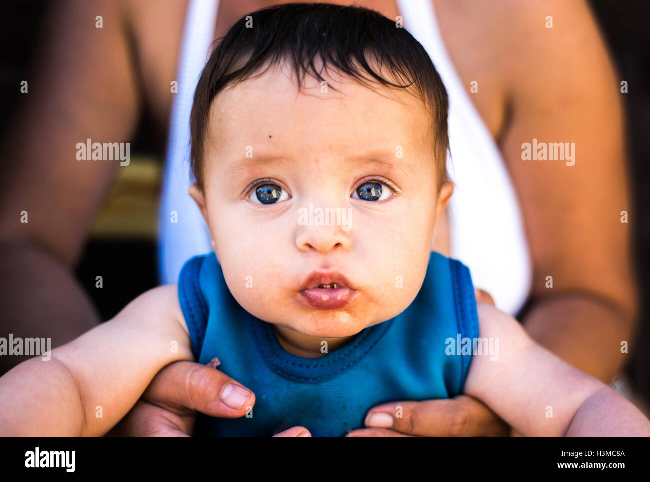 Happy baby boy on summer day Stock Photo - Alamy