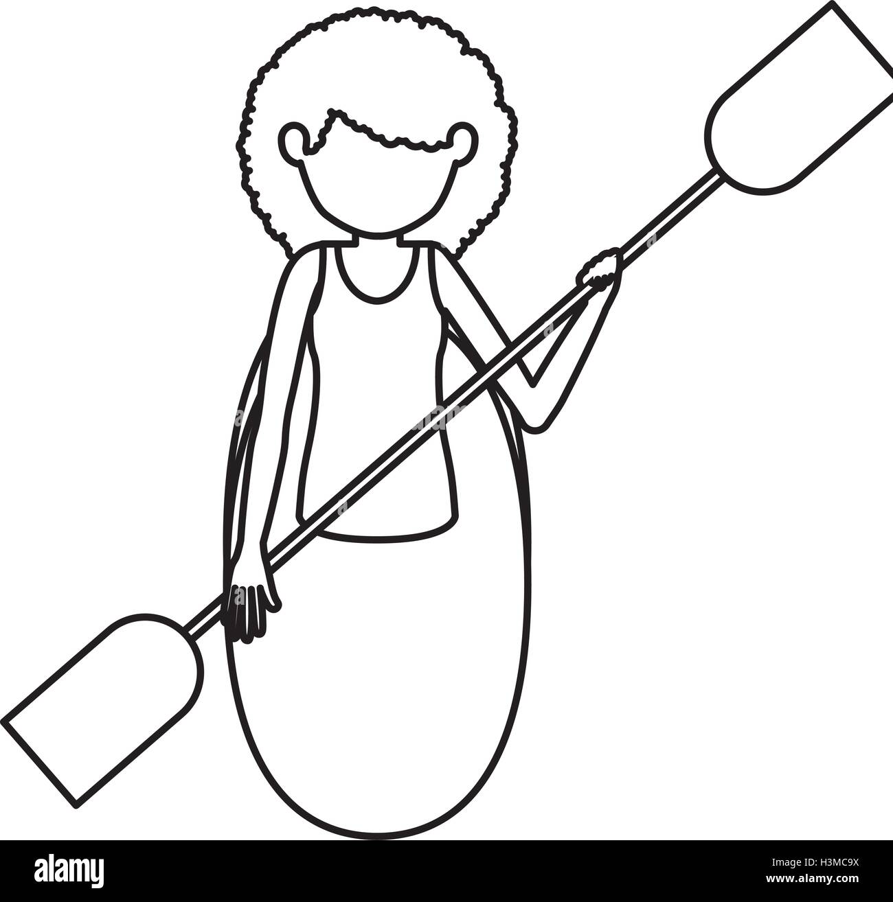 Girl rowing Stock Vector Images - Alamy