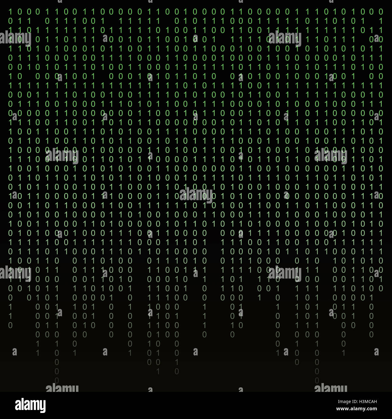 Green binary stream on the screen in the style matrix Stock Photo - Alamy