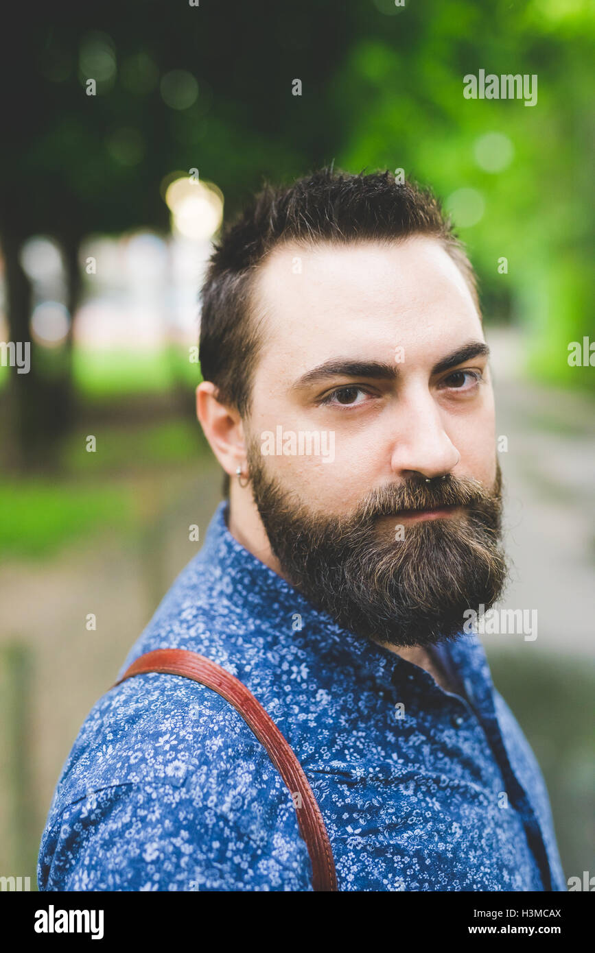 Bearded young man Stock Photo - Alamy