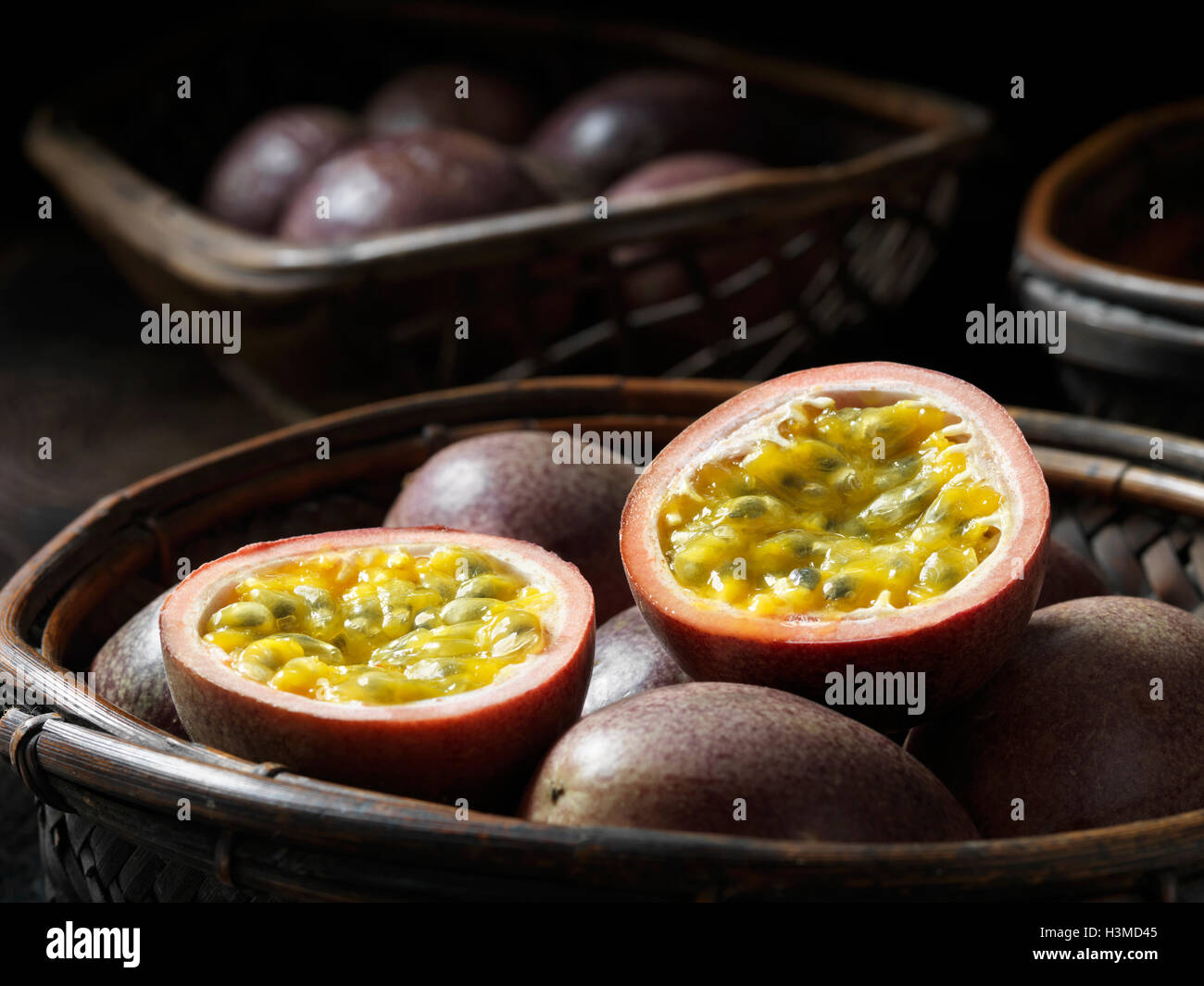 Fresh organic fruit, passion fruit Stock Photo - Alamy