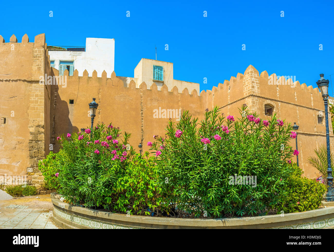 The area around Sfax rampart decorated with beautiful flower beds and ...