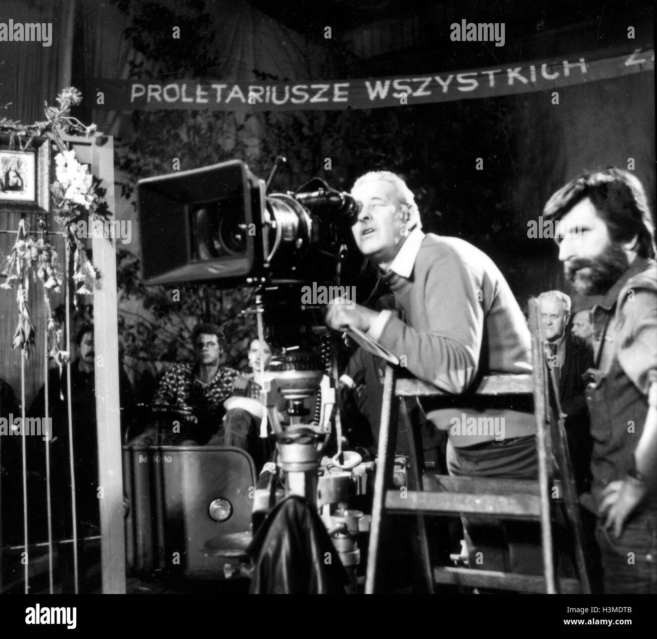 ANDRZEJ WAJDA and EDWARD KLOSINSKI on the set of Man of Iron Poland's ...