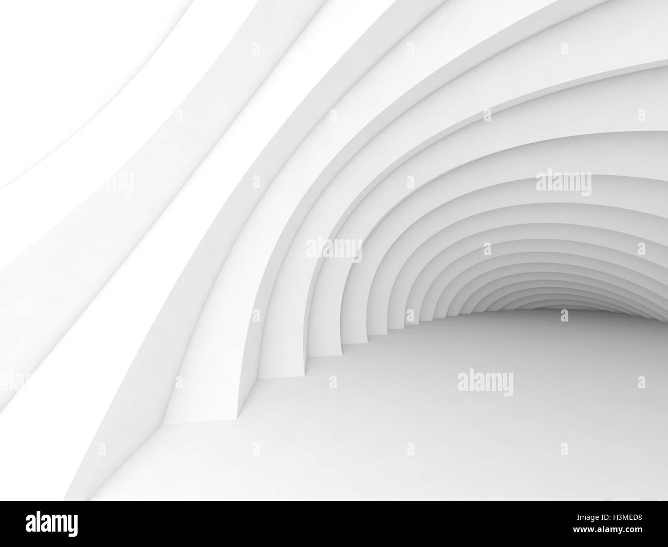 Abstract geometric digital interior background with vortex tunnel, 3d ...