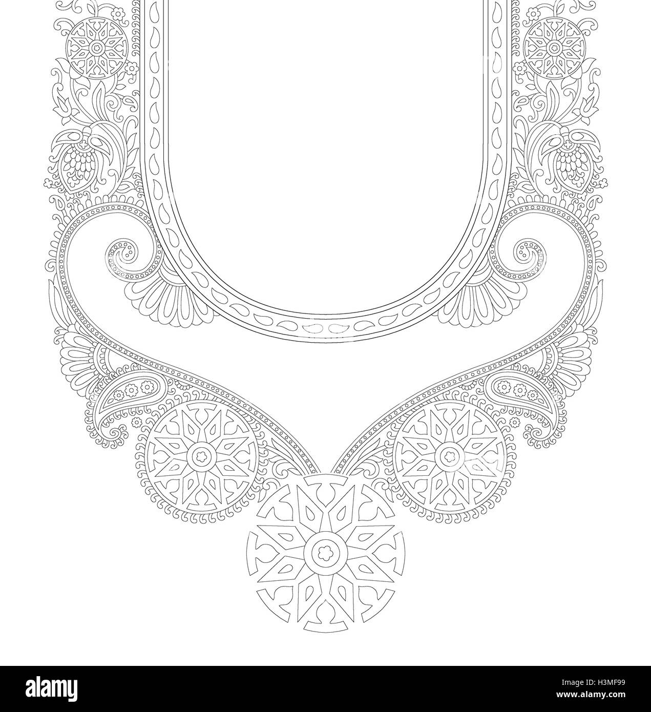 Beautiful neck designs for suits Cut Out Stock Images & Pictures - Alamy