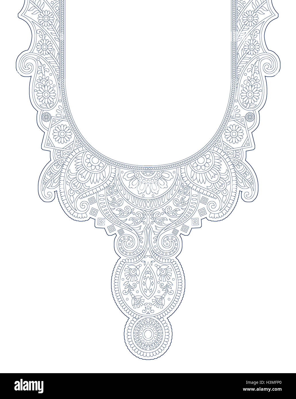 Churidar neck patterns Cut Out Stock Images & Pictures - Alamy