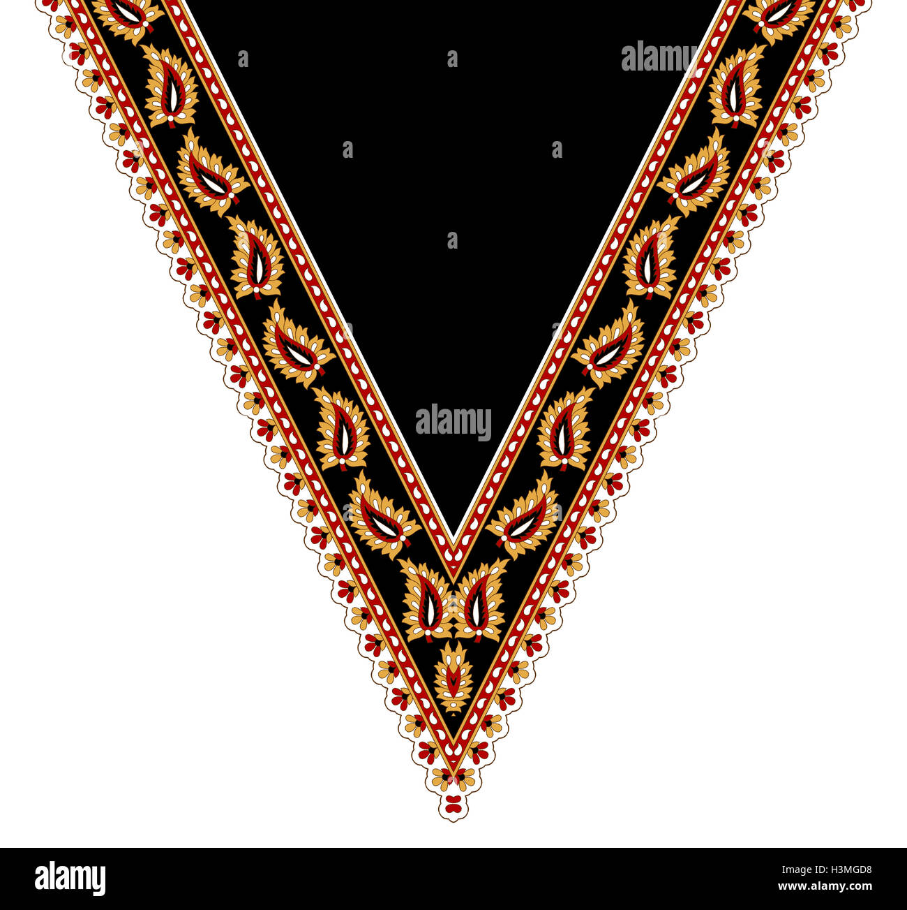 beautiful colorful textile print unique dress neck design Stock Photo ...