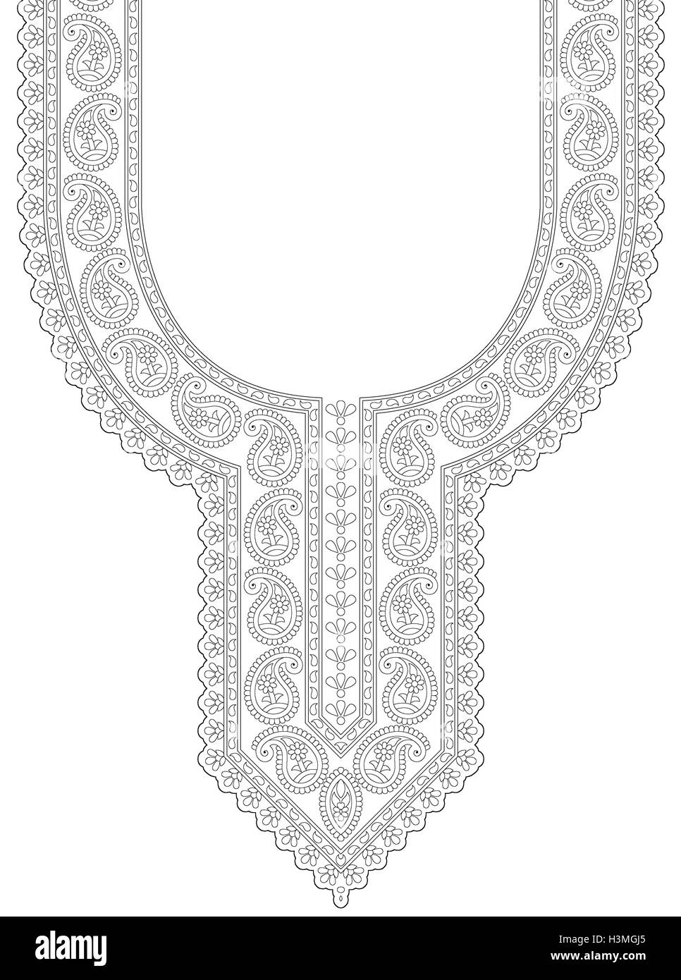 Indian patterns dress Black and White Stock Photos & Images - Alamy