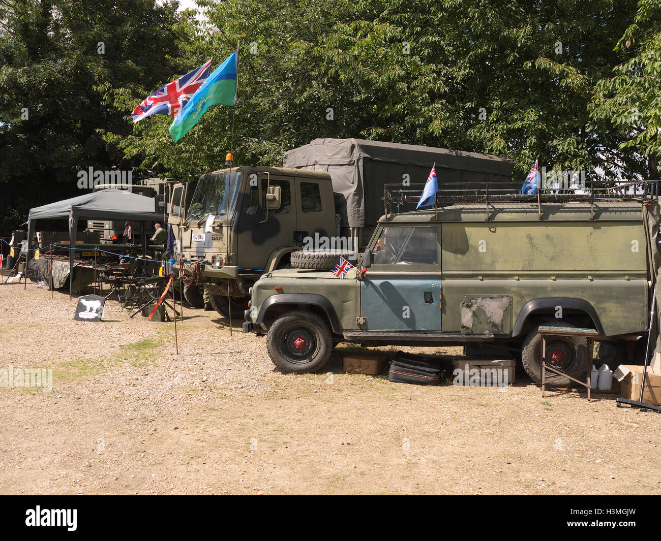 World War two military vehicles on display at Baston in the Blitz ...