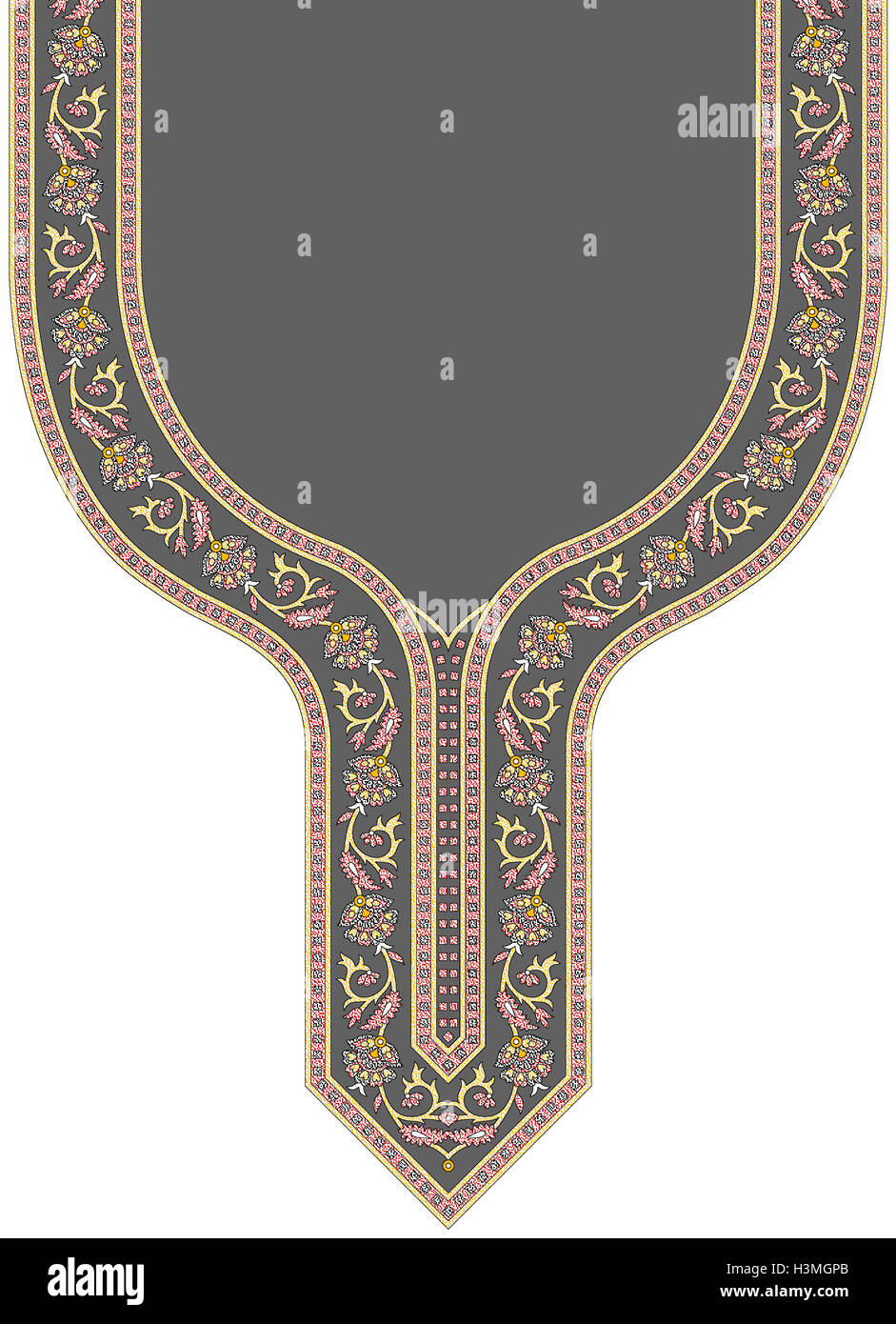 beautiful colorful textile print unique dress neck design Stock Photo ...