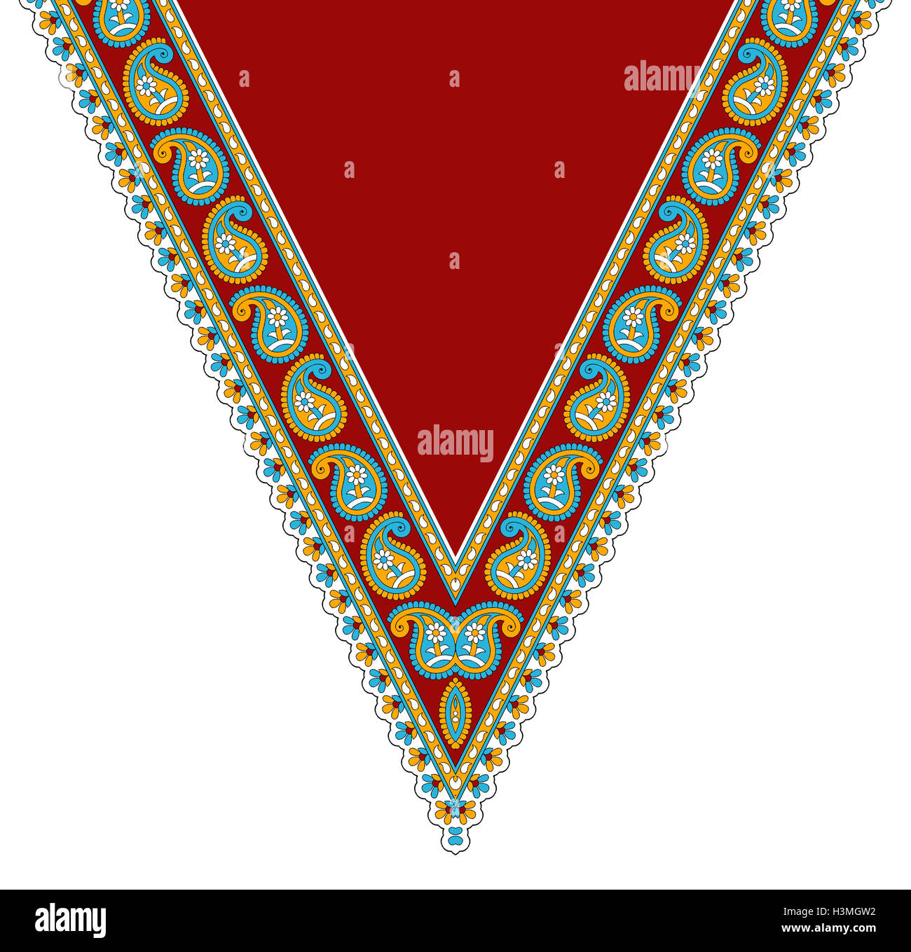 beautiful colorful textile print unique dress neck design Stock Photo ...