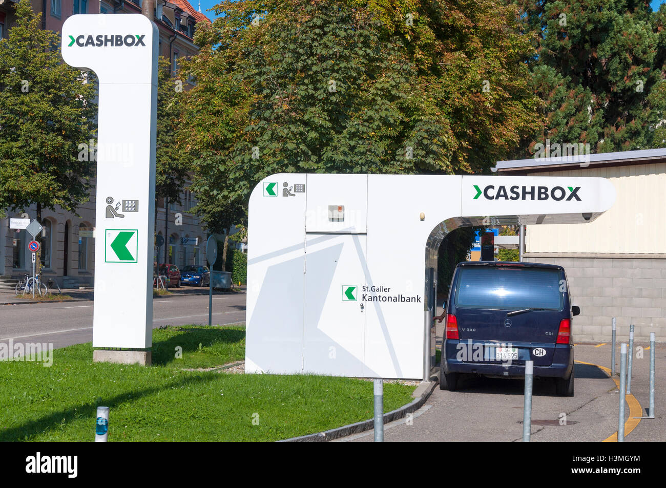 Drive through ATM in St.Gallen, Switzerland Stock Photo - Alamy