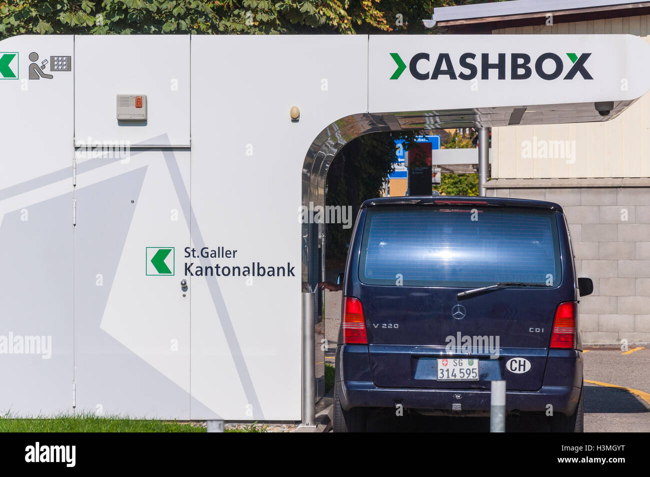 Drive through ATM in St.Gallen, Switzerland Stock Photo - Alamy