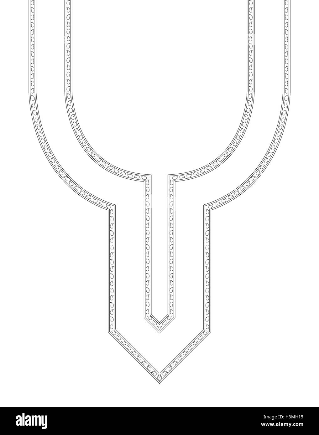 Suit neck design with laces Cut Out Stock Images & Pictures - Alamy