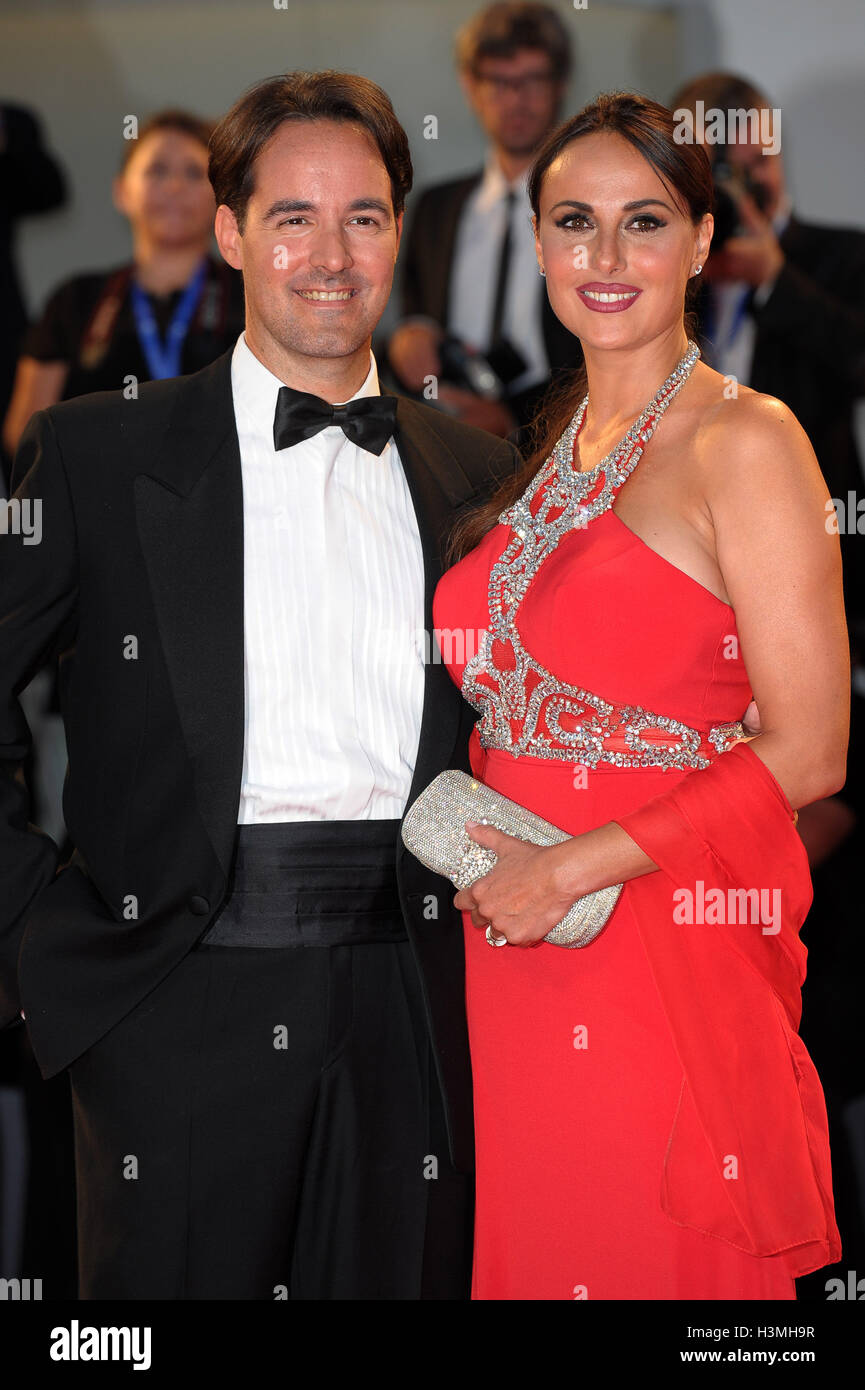Vittorio Palazzi and Isabelle Adriani attending the premiere of 'On The ...