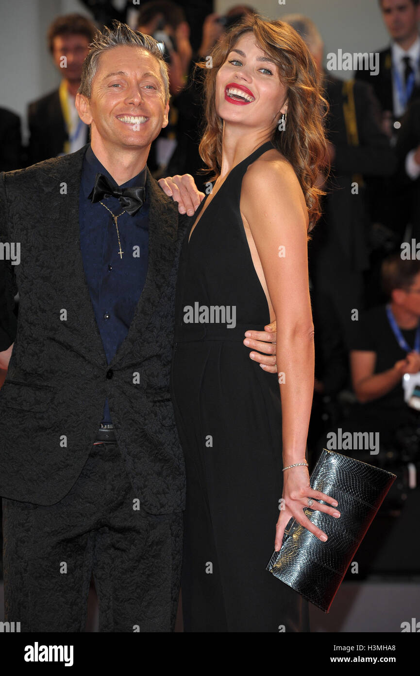 Gianluca Mech and guest attending the premiere of 'On The Milky Road ...