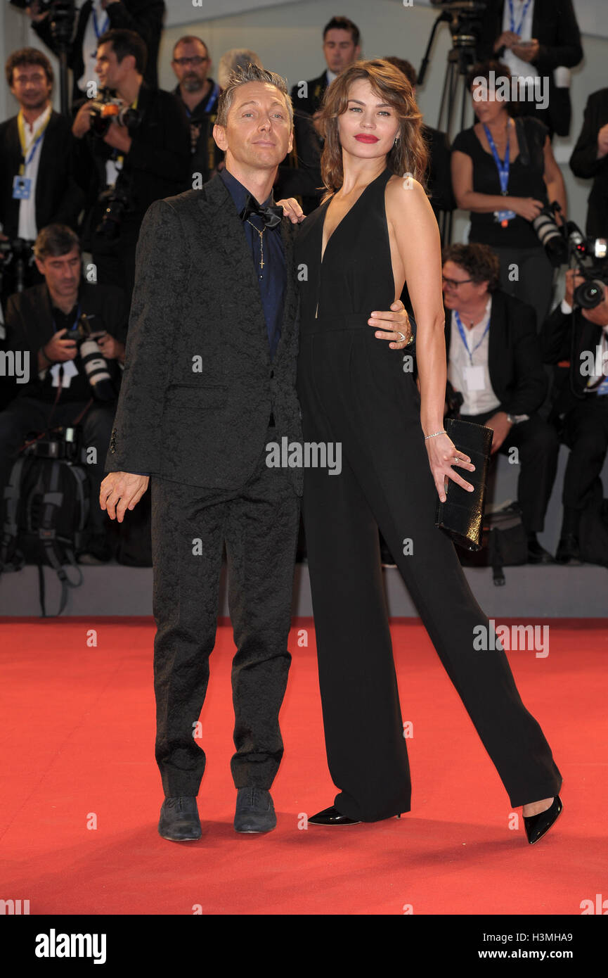 Gianluca Mech and guest attending the premiere of 'On The Milky Road ...