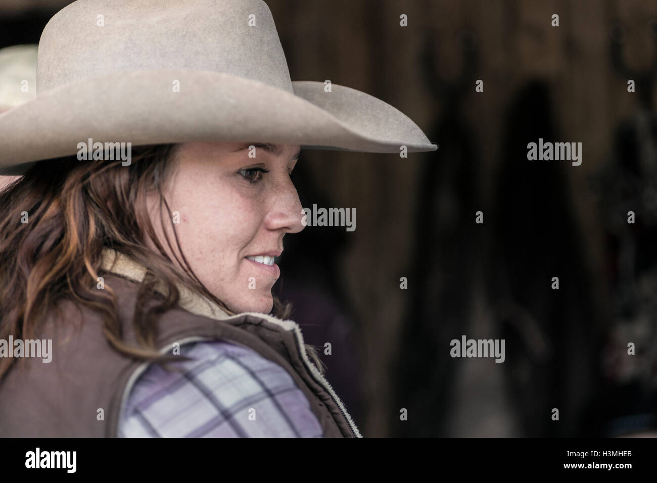 WY01089-00...WYOMING - Jenna Sutton at the CM Ranch near Dubois. (MR ...