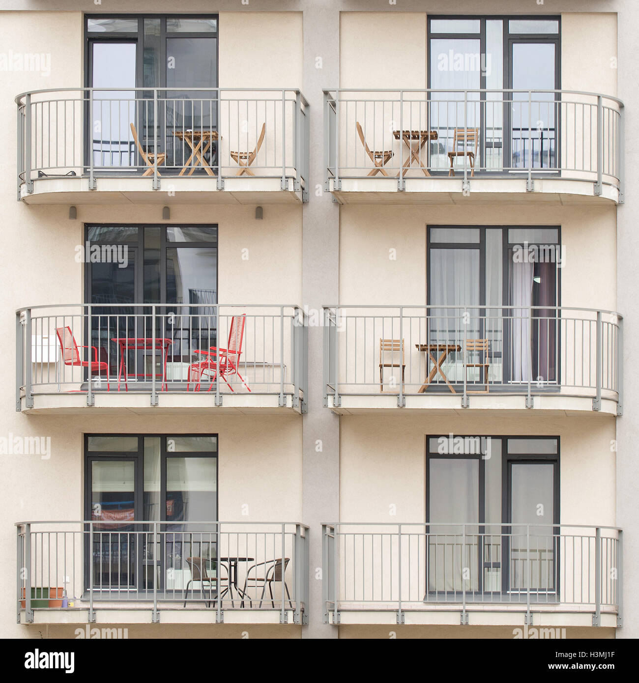 New building with balconies Stock Photo - Alamy