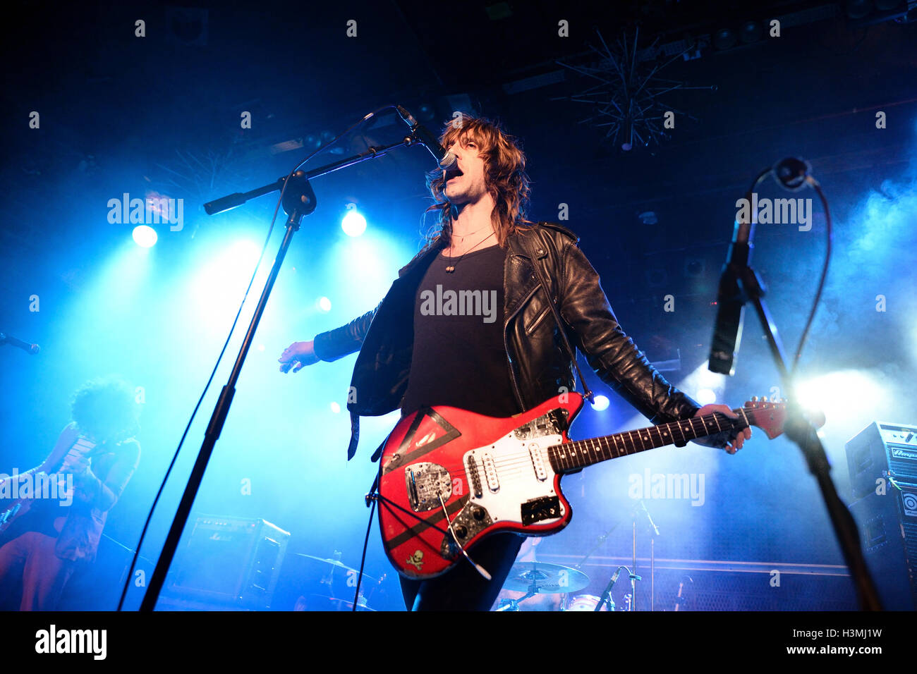 BARCELONA - MAR 7: The guitar player of The Dash (post-punk band ...
