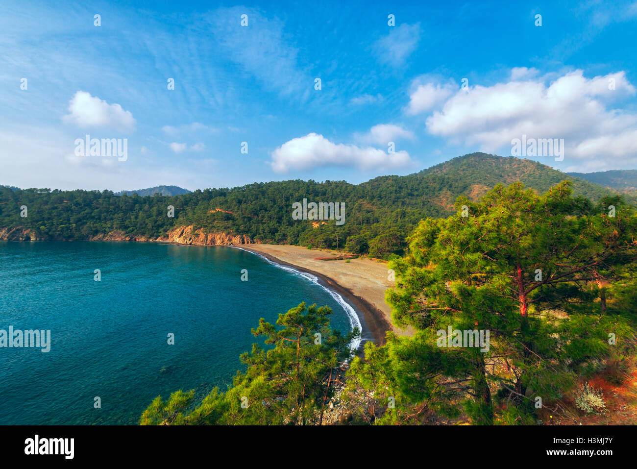 Amazing Mediterranean seascape in Turkey Stock Photo - Alamy