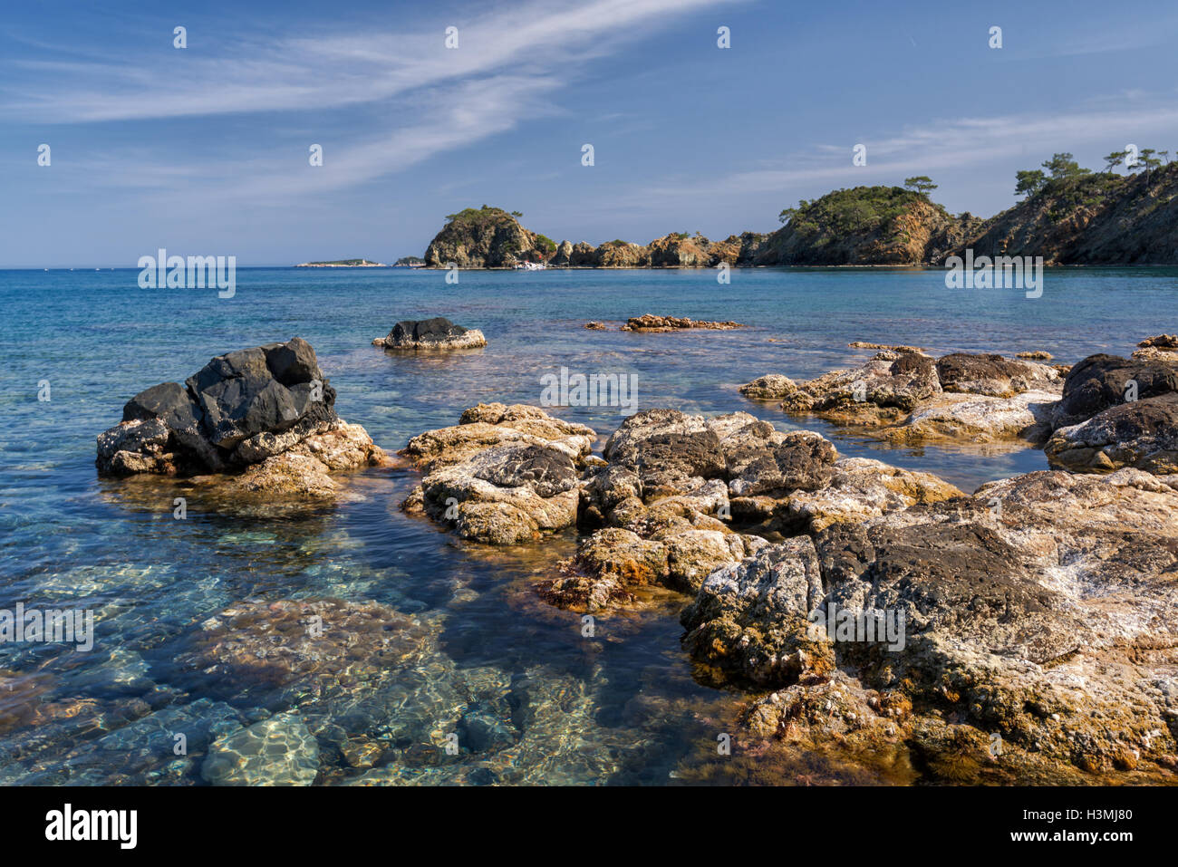Amazing Mediterranean seascape in Turkey Stock Photo - Alamy