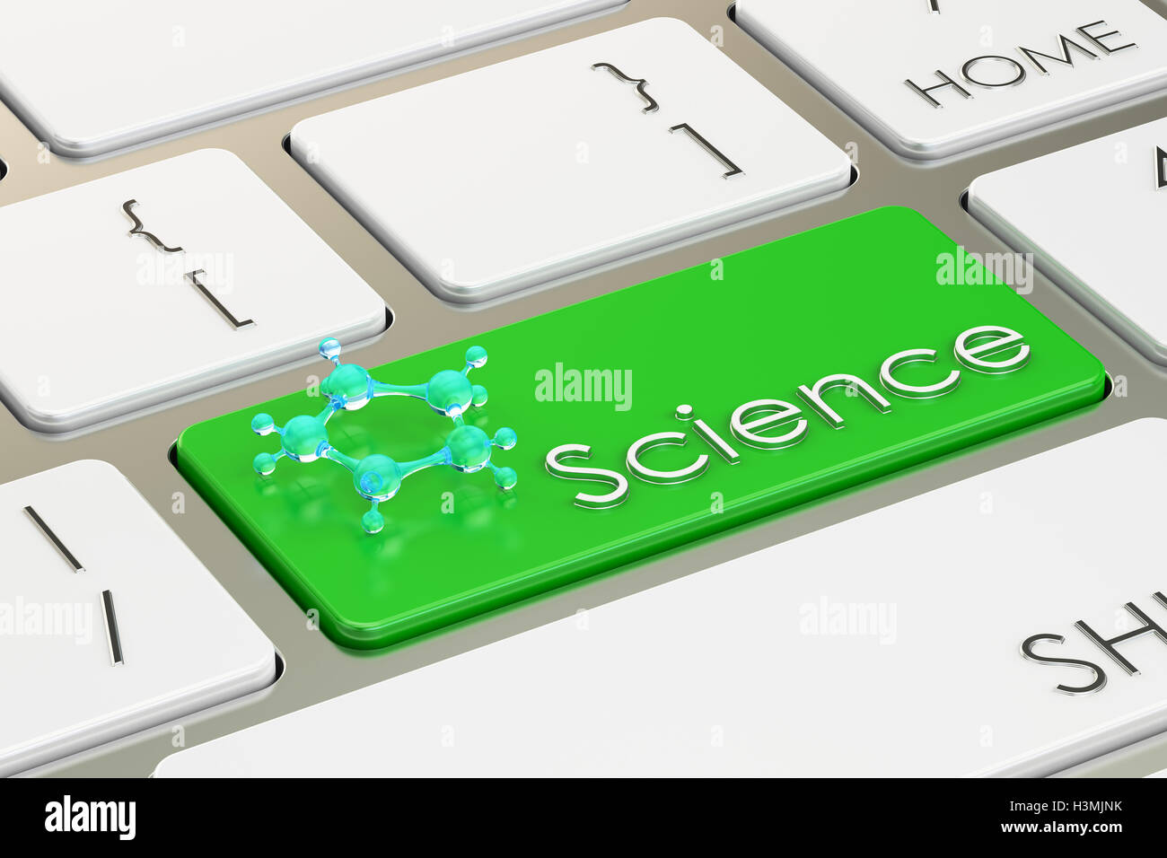 Science button, on the computer keyboard. 3D rendering Stock Photo - Alamy
