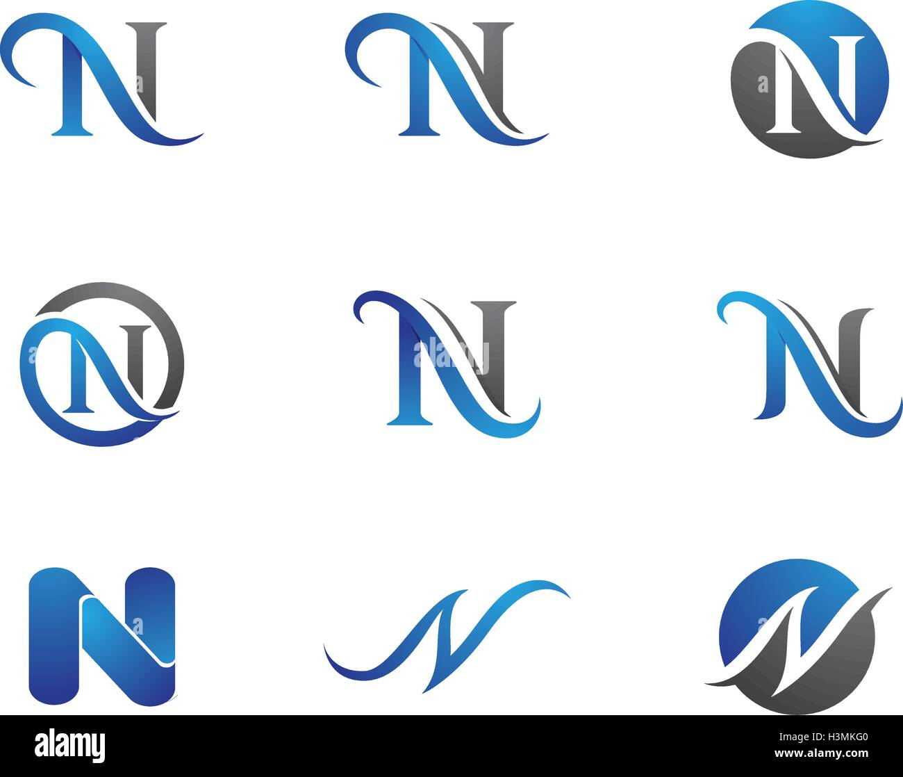 N Letter Logo Template Stock Vector Image & Art - Alamy