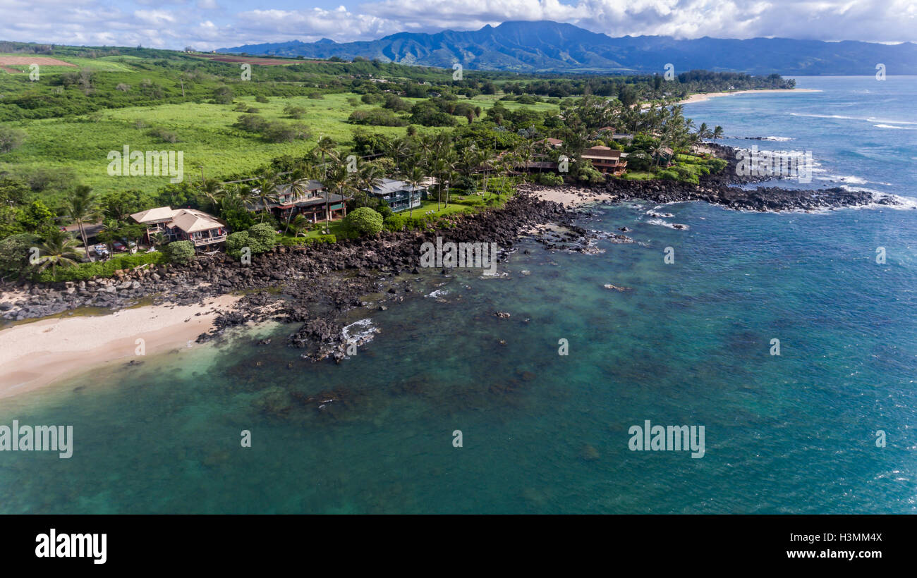 Aerial above rocky tropical beaches hi-res stock photography and images ...