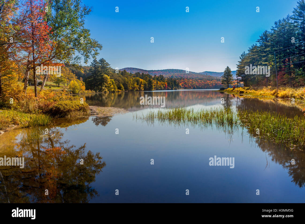 Calm freshwater lake during autumn hi-res stock photography and images ...