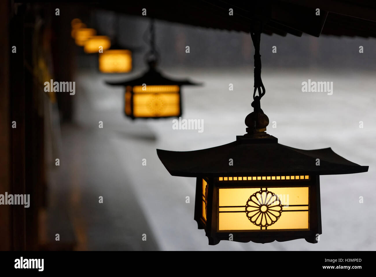 Tokyo Meiji Shrine Lanterns Stock Photo - Alamy