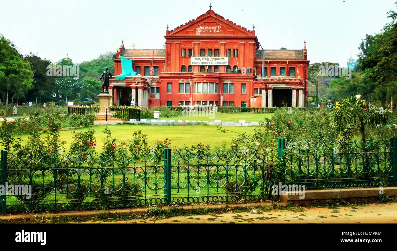 Library building in cubbon park bangalore, karnataka, india Stock Photo ...