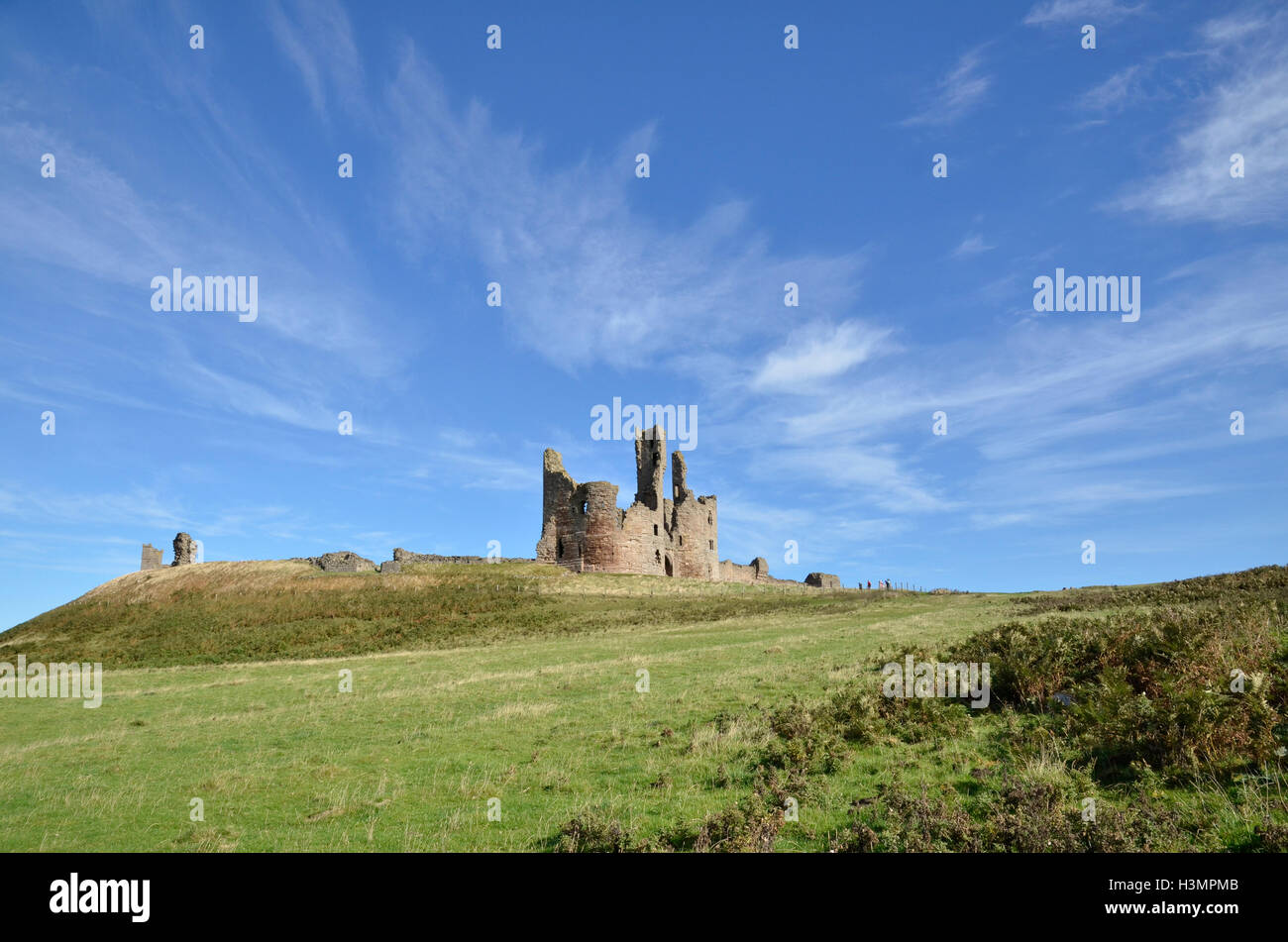 Dunstanburgh Castle on the Northumberland Coast Stock Photo - Alamy