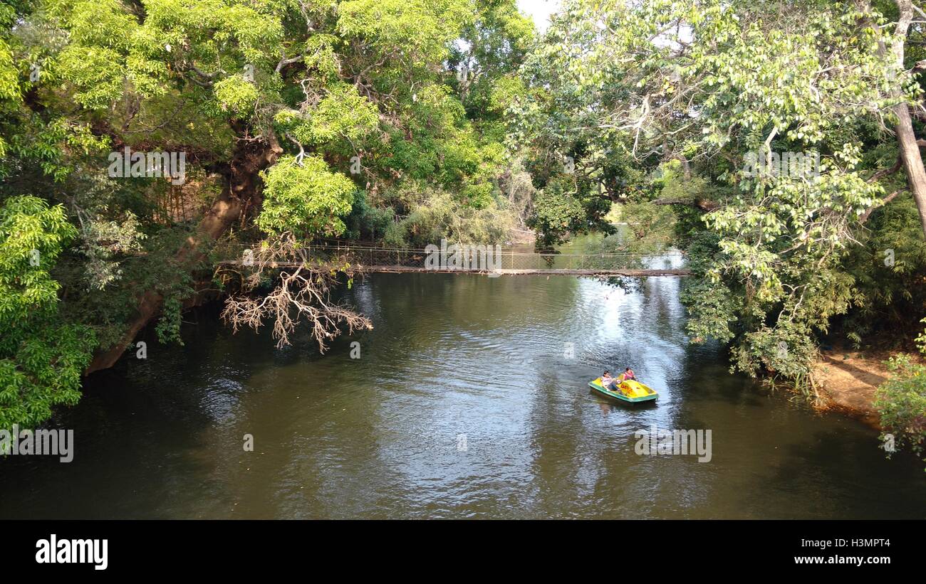 A calm beautiful lake in Karnataka India Stock Photo - Alamy