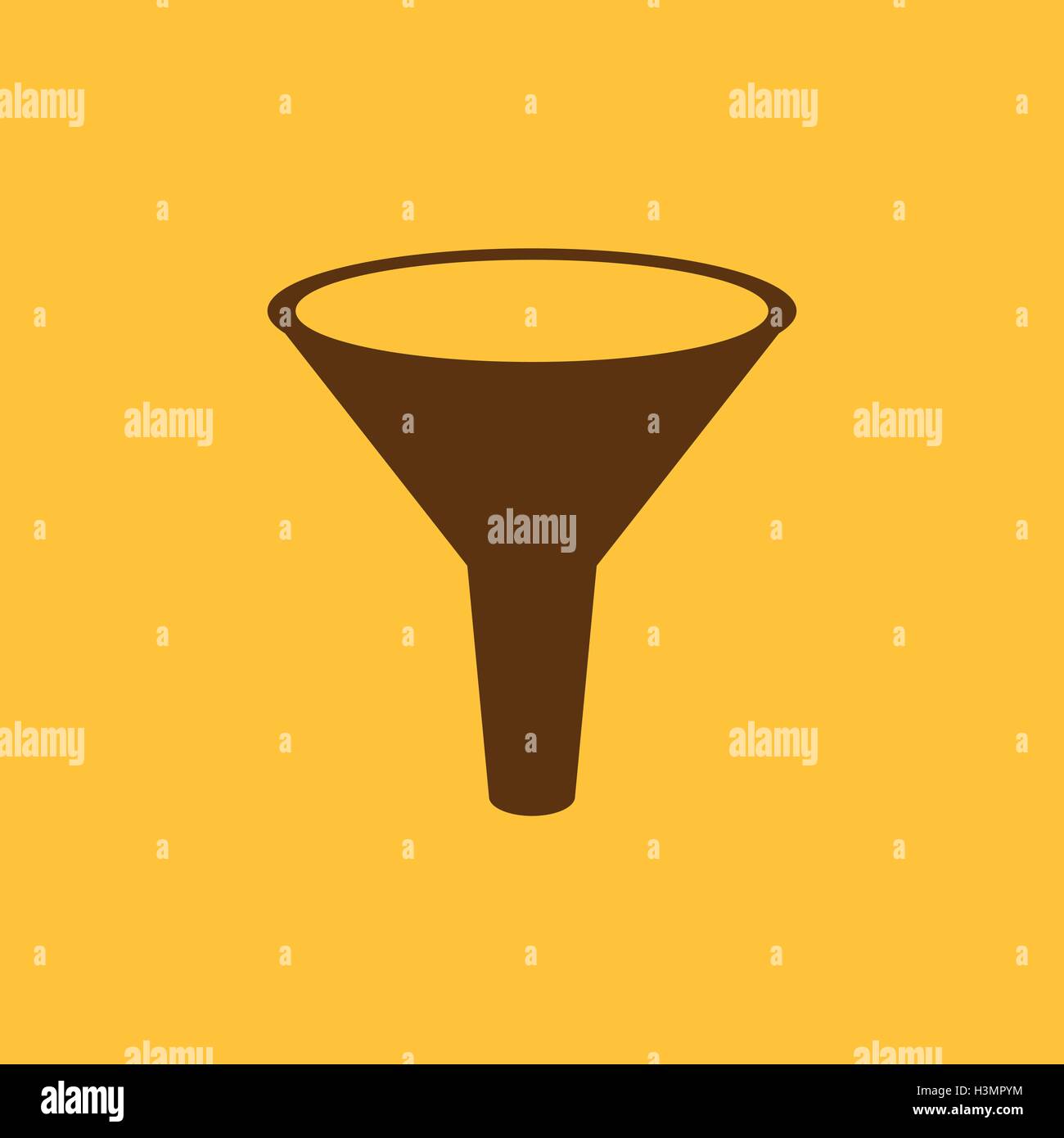 The funnel icon. Filtered and filter, laboratory, chemistry symbol ...