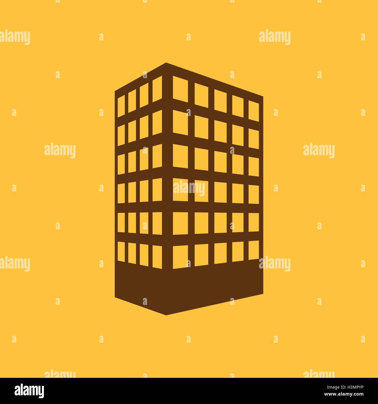 The building icon. Apartment and skyscraper, townhouse, house symbol ...