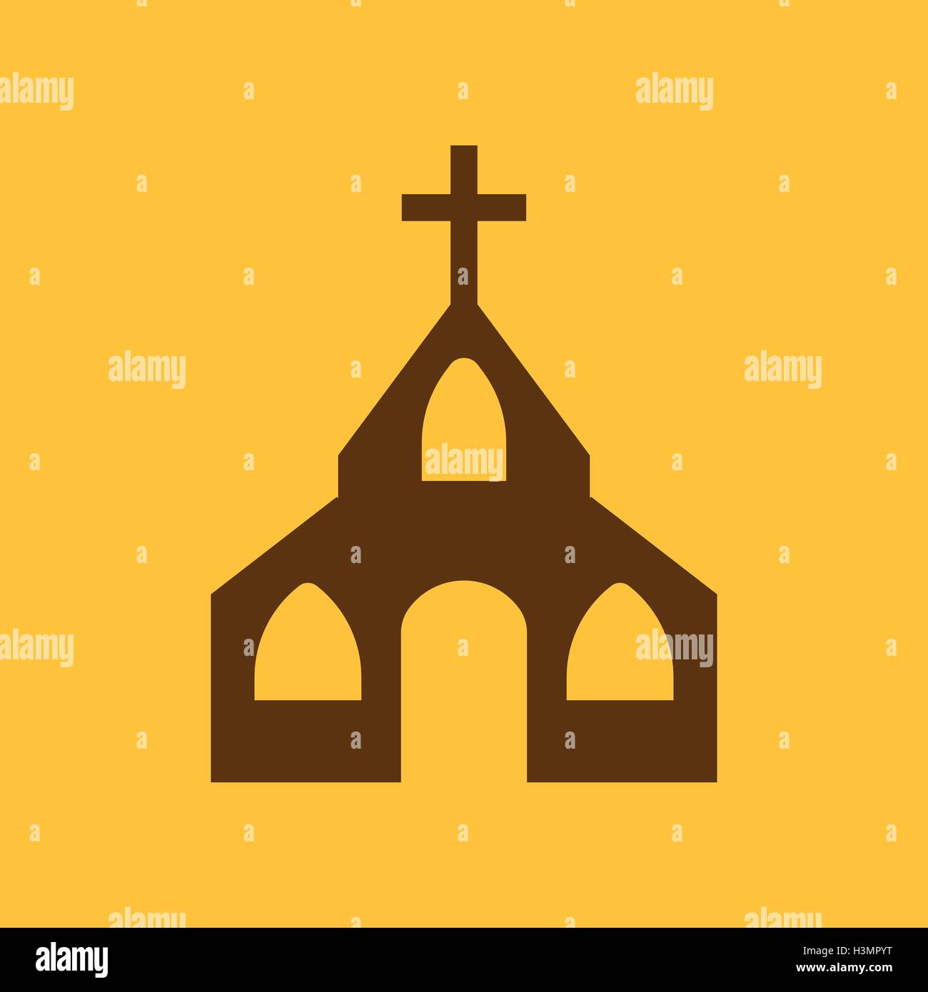 The church icon. Christian and god, catholic, faith symbol. Flat Stock ...