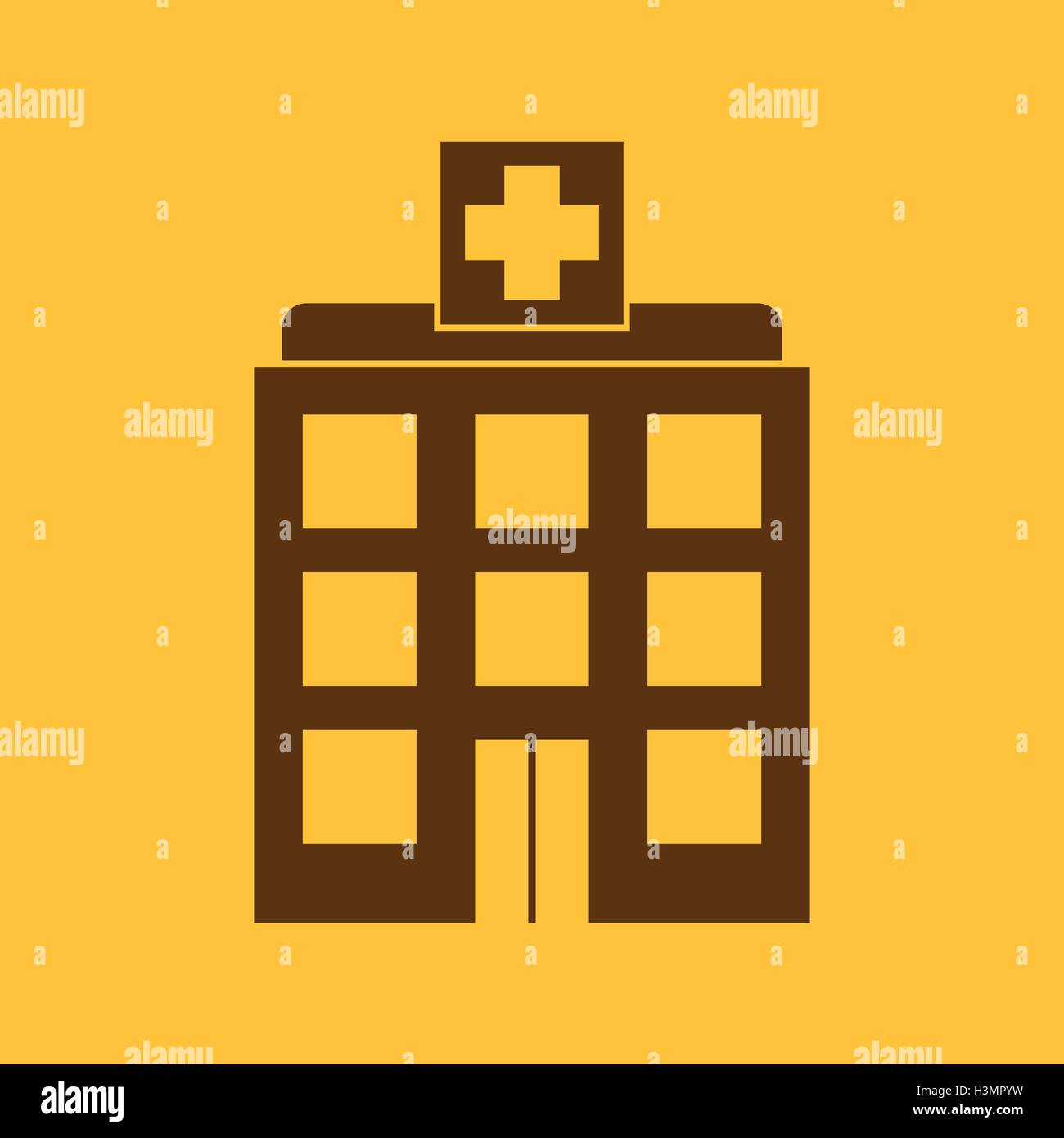 The hospital icon. Medical and ambulance, emergency, healthcare symbol ...