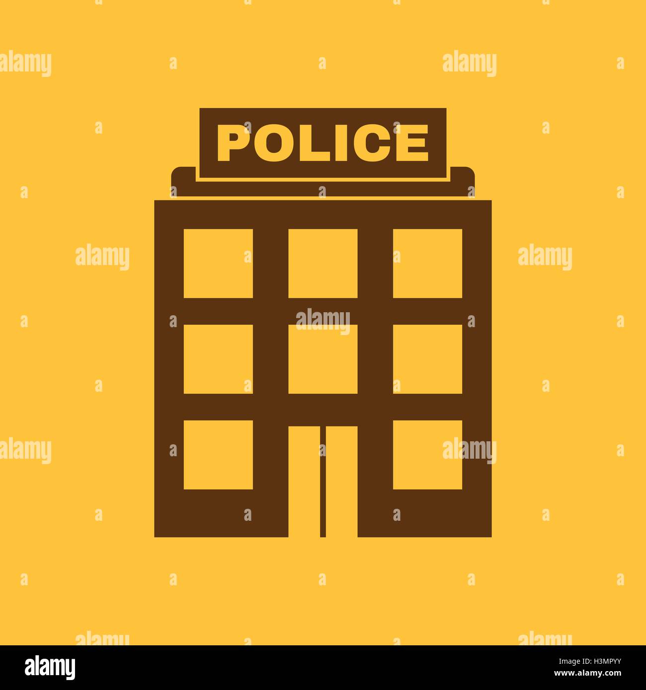 Police station building exterior Stock Vector Images - Alamy