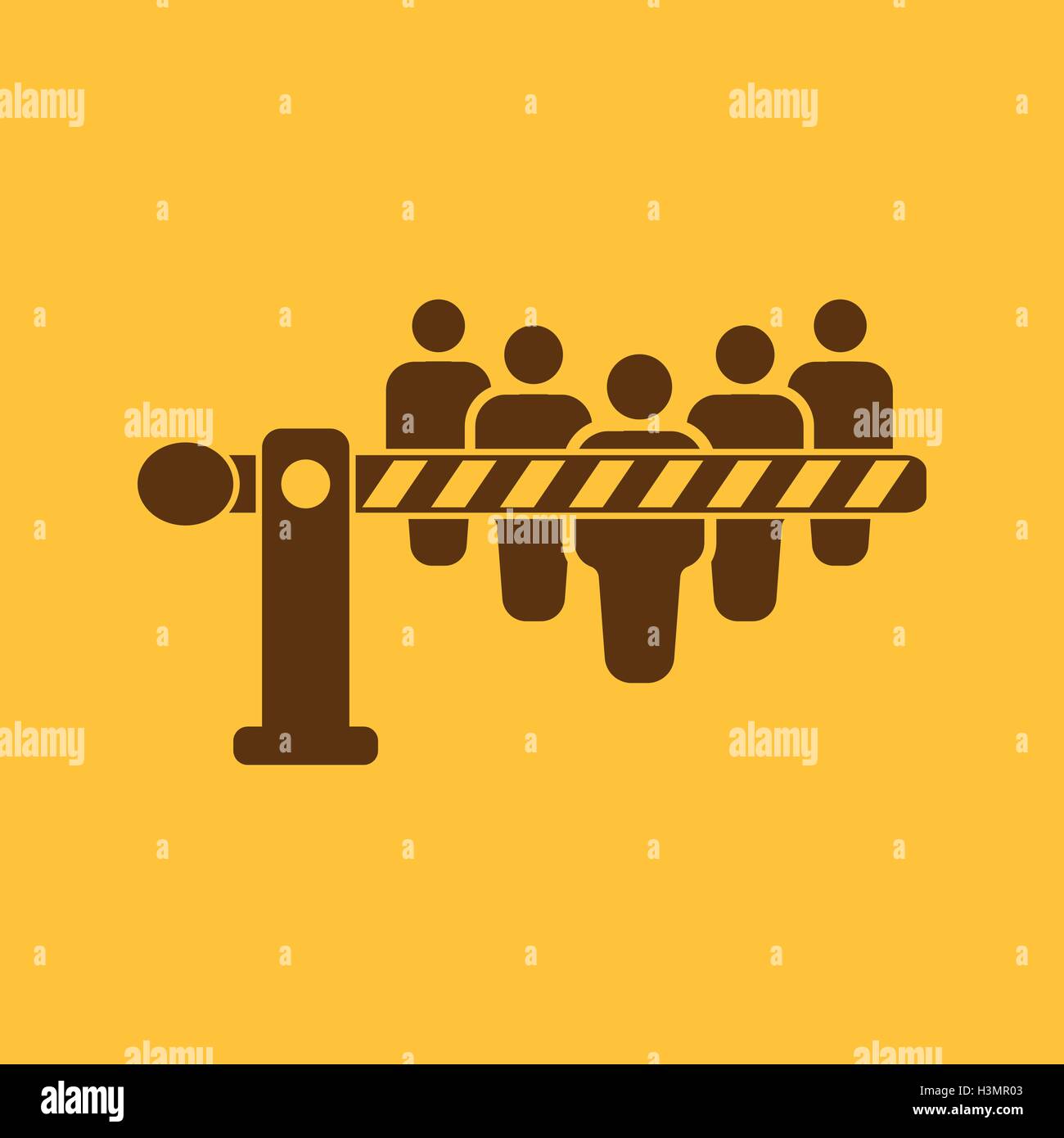 Security Checkpoint Icon Flat Design High Resolution Stock Photography ...