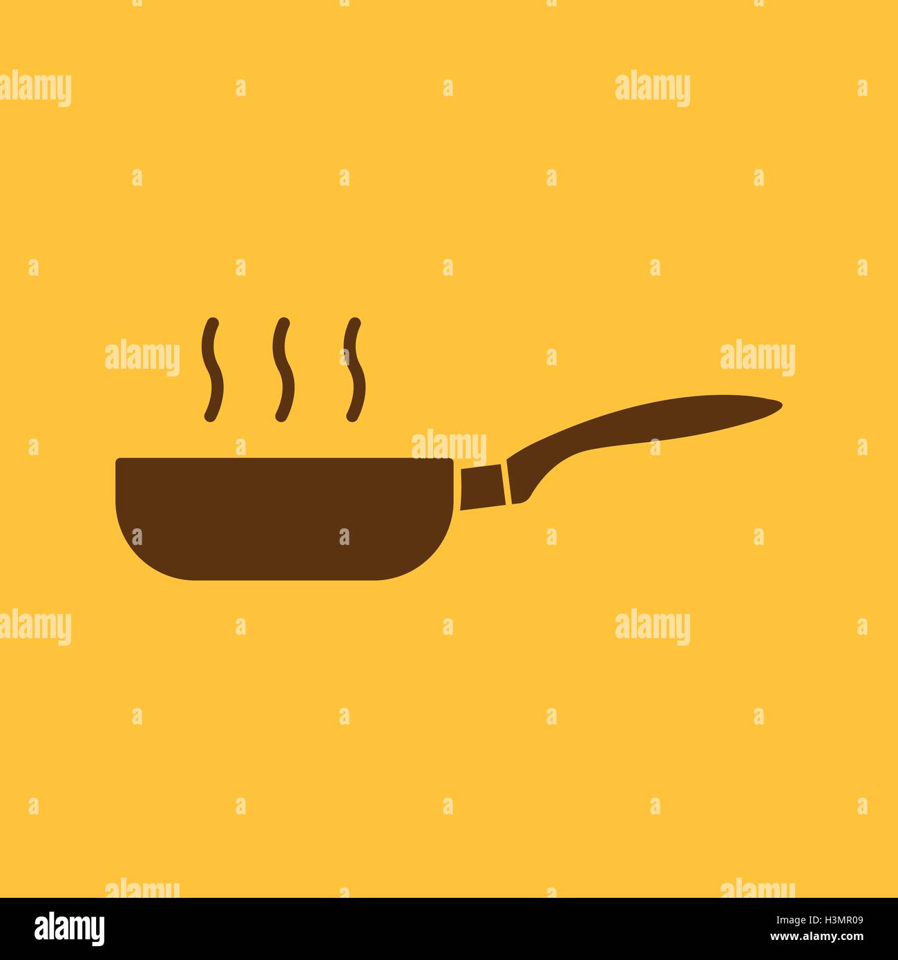 The pan icon. Barbecue and kitchen, cook symbol. Flat Stock Vector ...