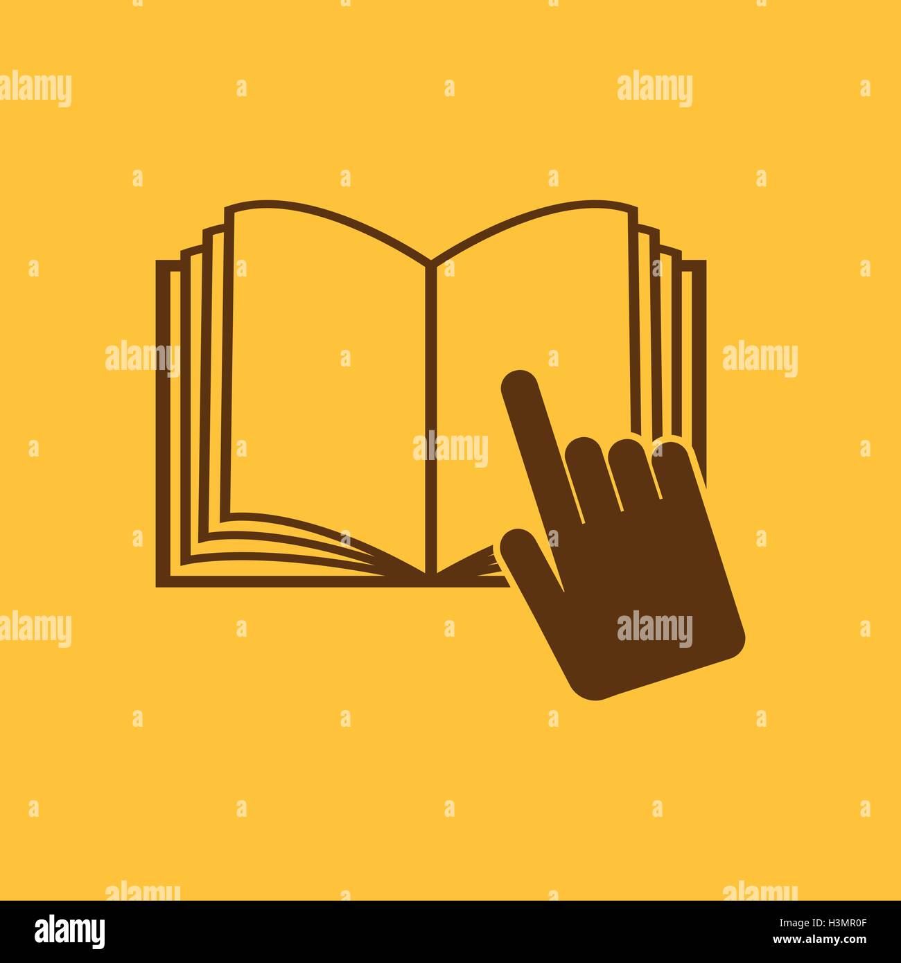 The open book icon. Manual and tutorial, instruction symbol. Flat Stock ...