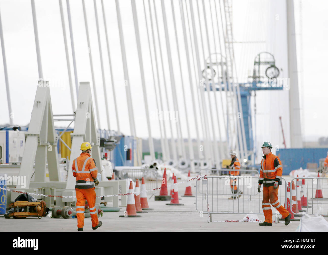 Construction work continues on the Queensferry Crossing as the new ...
